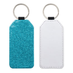 Print On Demand PU Glitter Keyring - Rectangle - Blue | Treat POD ...